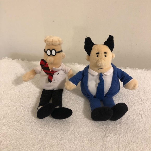 Gund | Toys | Gund Beanie Plush Dilbert And Boss Comic Strip Characters ...